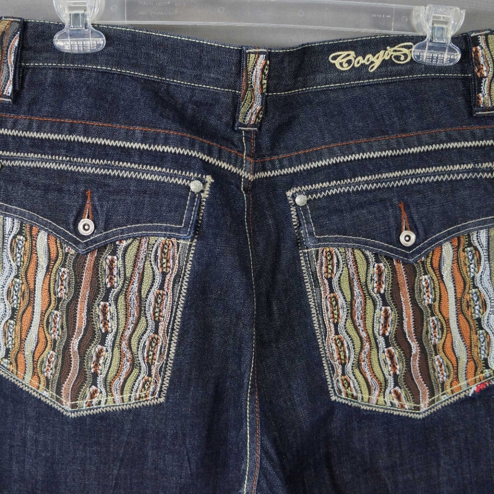Coogi Dark Denim Jeans Embroidered Design - Gem